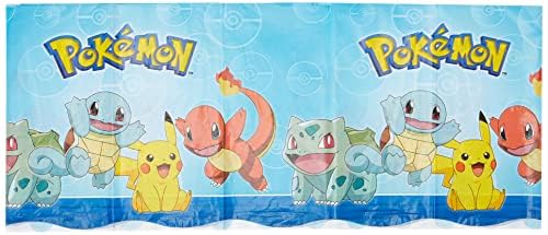 Amscan Pokemon Design Plastic Table Cover - 52' x 96' | Multicolor | 1 Pc