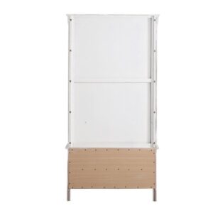 Glory Furniture Louis Phillipe 2 Drawer Armoire in White