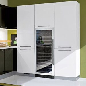 Allavino 24" Wide FlexCount II Tru-Vino 128 Bottle Single Zone Stainless Steel Left Hinge Wine Refrigerator