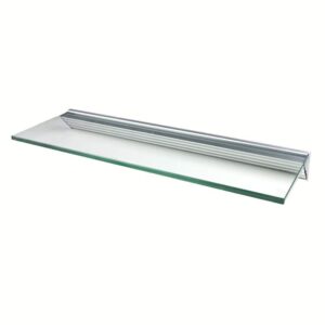 glacier 24x8-inch clear glass shelf kits (pack of 4) finish