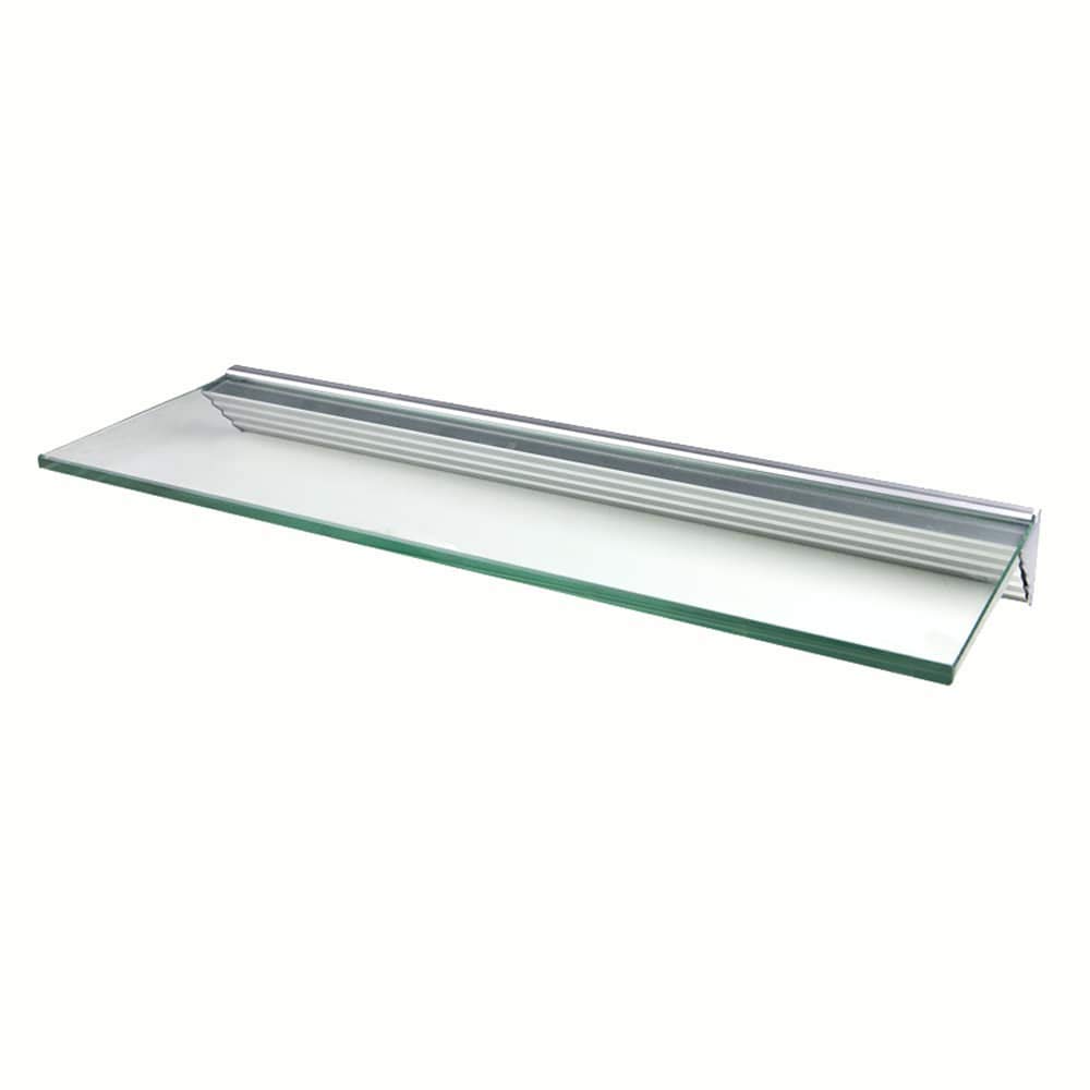 Glacier 24x8-inch Clear Glass Shelf Kits (Pack of 4) Finish