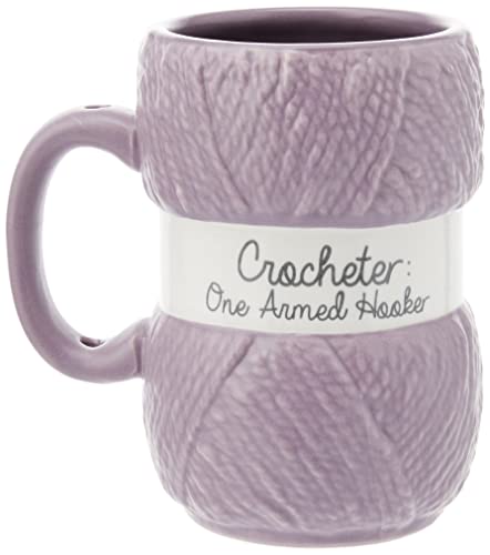 Boxer Gifts One Armed Hooker Novelty Gag Crochet Mug | Realistic Yarn Detailing | Funny Christmas, Birthday, White Elephant or Mother’s Day Gift for Her