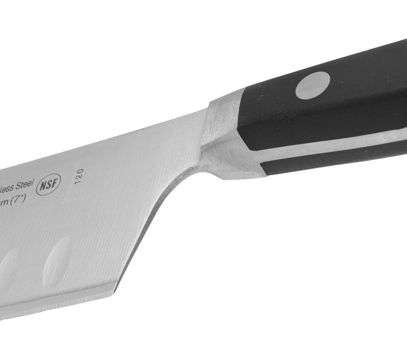 ARCOS Santoku Knife 7 Inch Nitrum Stainless Steel and 190 mm blade. Ergonomic Polyoxymethylene POM Handle.Classical design and rounded finish of great beauty and sturdiness. Series Opera. Color Black.