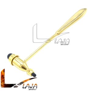 LAJA Imports Tromner Neurological Reflex Hammer with Pointed Tip Handle for Cutaneous and Superficial Responses - (Gold)