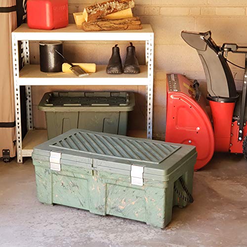 HOMZ Foot Locker Storage Container, Green Camo