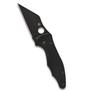 spyderco yojimbo 2 specialty tactical knife with 3.2" cpm s30v steel black wharncliffe blade and durable black g-10 handle - plainedge - c85gpbbk2