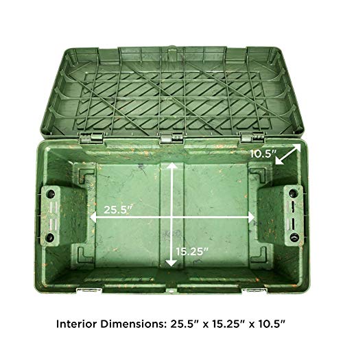 HOMZ Foot Locker Storage Container, Green Camo