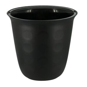 glad dimple oval trash can waste bin 17l with bag ring, black