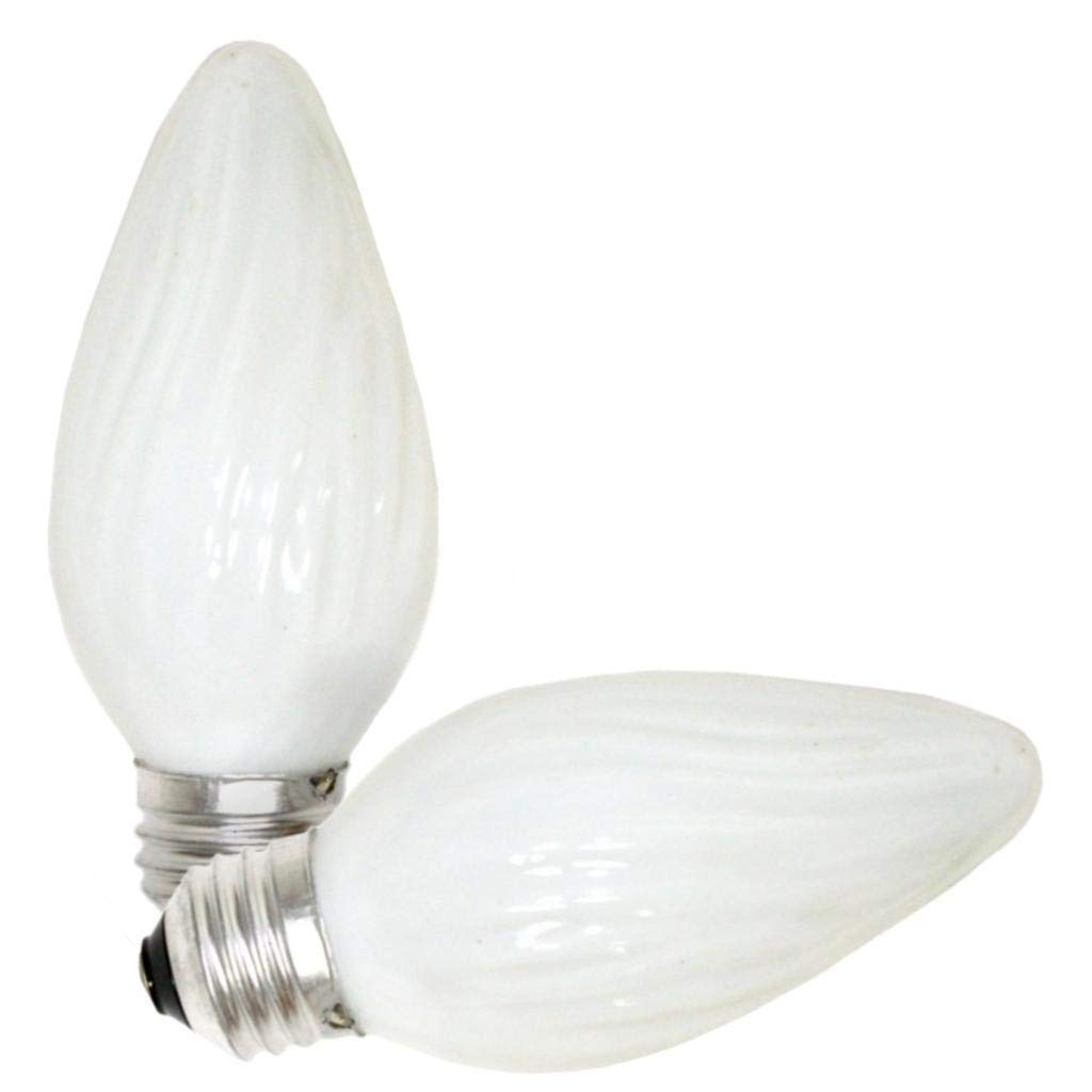 Boldjduuo3 13820-25F/W/BL/2PK 120V F15 Decor Flame Tip Light Bulb c