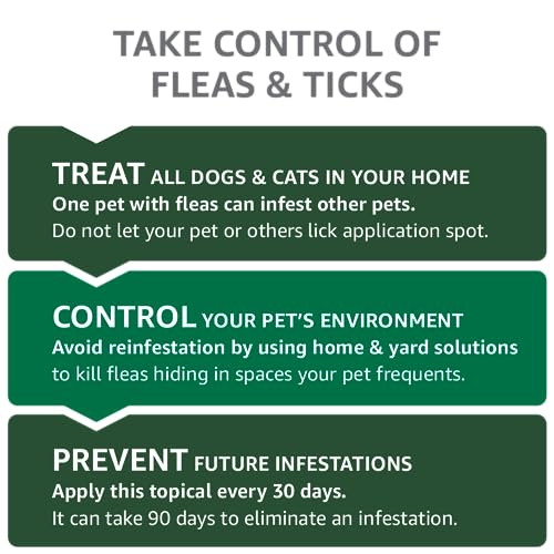 Amazon Basics Flea, Tick & Mosquito Topical Treatment for Small Dogs (4-10 pounds), 6 Count (Previously Solimo)