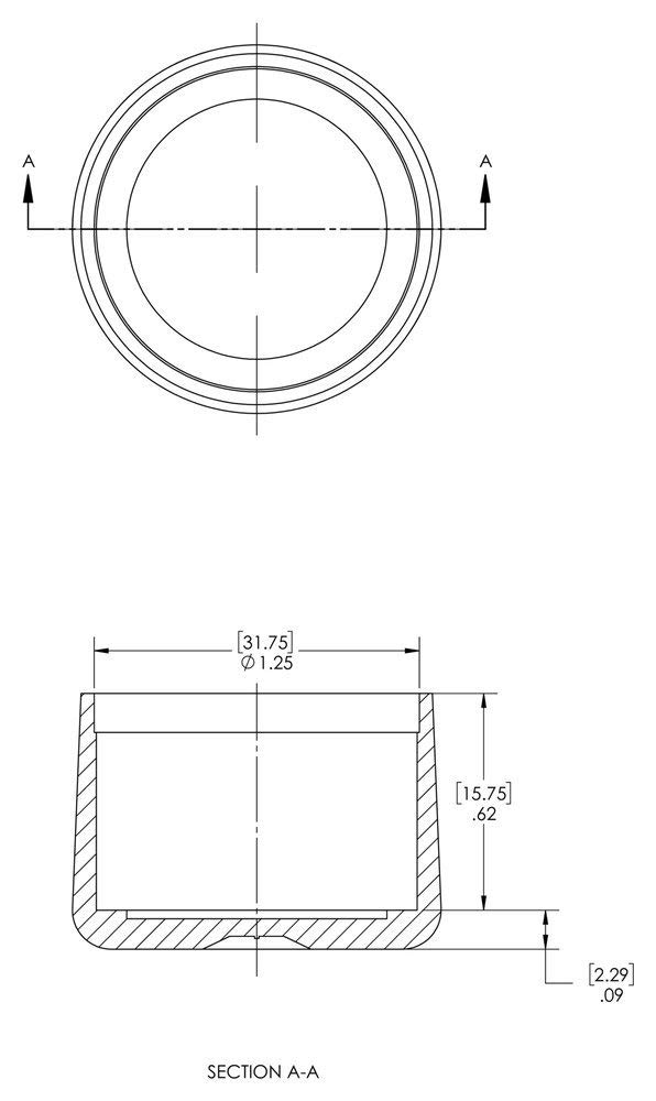 SBDs FCR-20 Caplugs (Pack of 10) LDPE Finishing Caps for Round Tubing 1.25” OD, 62” Depth - Heavy Wall Construction for Furniture, Lawn, Appliances, Fitness Equipment n Thread Protection Made in USA