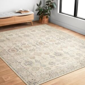 Loloi II Hathaway Collection HTH-06 Blush/Multi 9'-0" x 12'-0", .25" Thick, Area Rug, Soft, Durable, Printed, Modern, Low Pile, Non-Shedding, Easy Clean, Living Room Rug