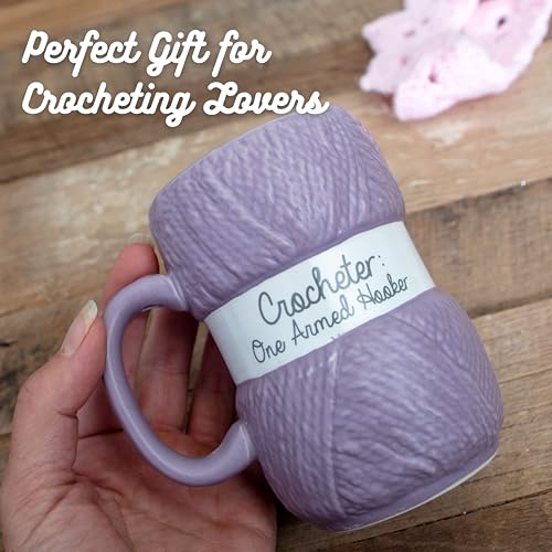 Boxer Gifts One Armed Hooker Novelty Gag Crochet Mug | Realistic Yarn Detailing | Funny Christmas, Birthday, White Elephant or Mother’s Day Gift for Her