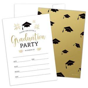 hat acrobat 2024 graduation party invitations with envelopes graduation party announcement cards for high school or college, 25 pack (25)