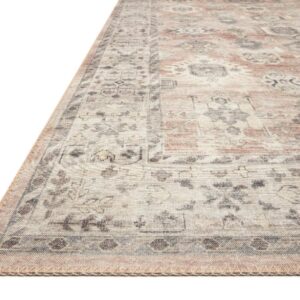 Loloi II Hathaway Collection HTH-03 Java / Multi 9'-0" x 12'-0", .25" Thick, Area Rug, Soft, Durable, Printed, Modern, Low Pile, Non-Shedding, Easy Clean, Living Room Rug