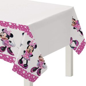 Minnie Mouse Forever Birthday Party Supplies, Serves 24 - Dessert & Lunch Paper Plates, Beverage & Lunch Napkins, Paper Cups, Tablecloth, & Banner - Disney Birthday Decorations Kit for Boys & Girls