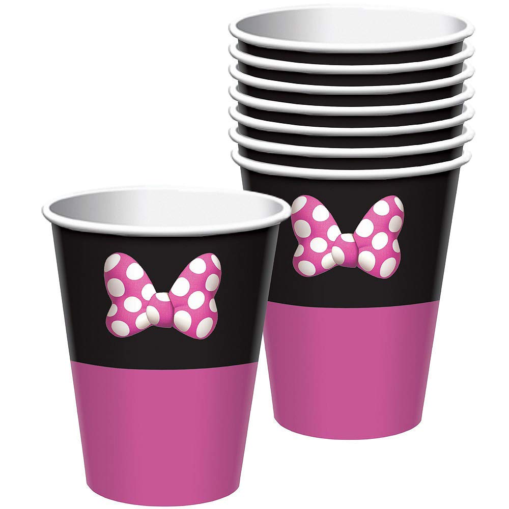 Minnie Mouse Forever Birthday Party Supplies, Serves 24 - Dessert & Lunch Paper Plates, Beverage & Lunch Napkins, Paper Cups, Tablecloth, & Banner - Disney Birthday Decorations Kit for Boys & Girls