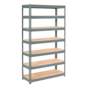 global industrial boltless extra heavy duty shelving 48"w x 12"d x 96"h, 7 shelves, wood deck