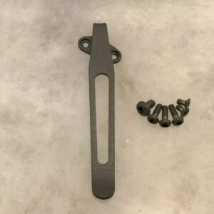 Gray Titanium Deep Pocket Clip & Screw Set For Kershaw 1660 Leek Frame Lock Only