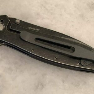 Gray Titanium Deep Pocket Clip & Screw Set For Kershaw 1660 Leek Frame Lock Only