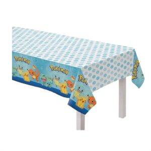 amscan pokemon design plastic table cover - 52' x 96' | multicolor | 1 pc