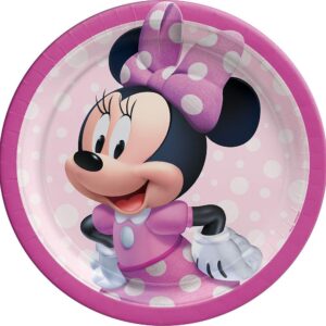 Minnie Mouse Forever Birthday Party Supplies, Serves 24 - Dessert & Lunch Paper Plates, Beverage & Lunch Napkins, Paper Cups, Tablecloth, & Banner - Disney Birthday Decorations Kit for Boys & Girls