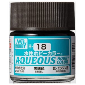 gsi creos - h18 metallic steel (10ml), mr. hobby aqueous color paint