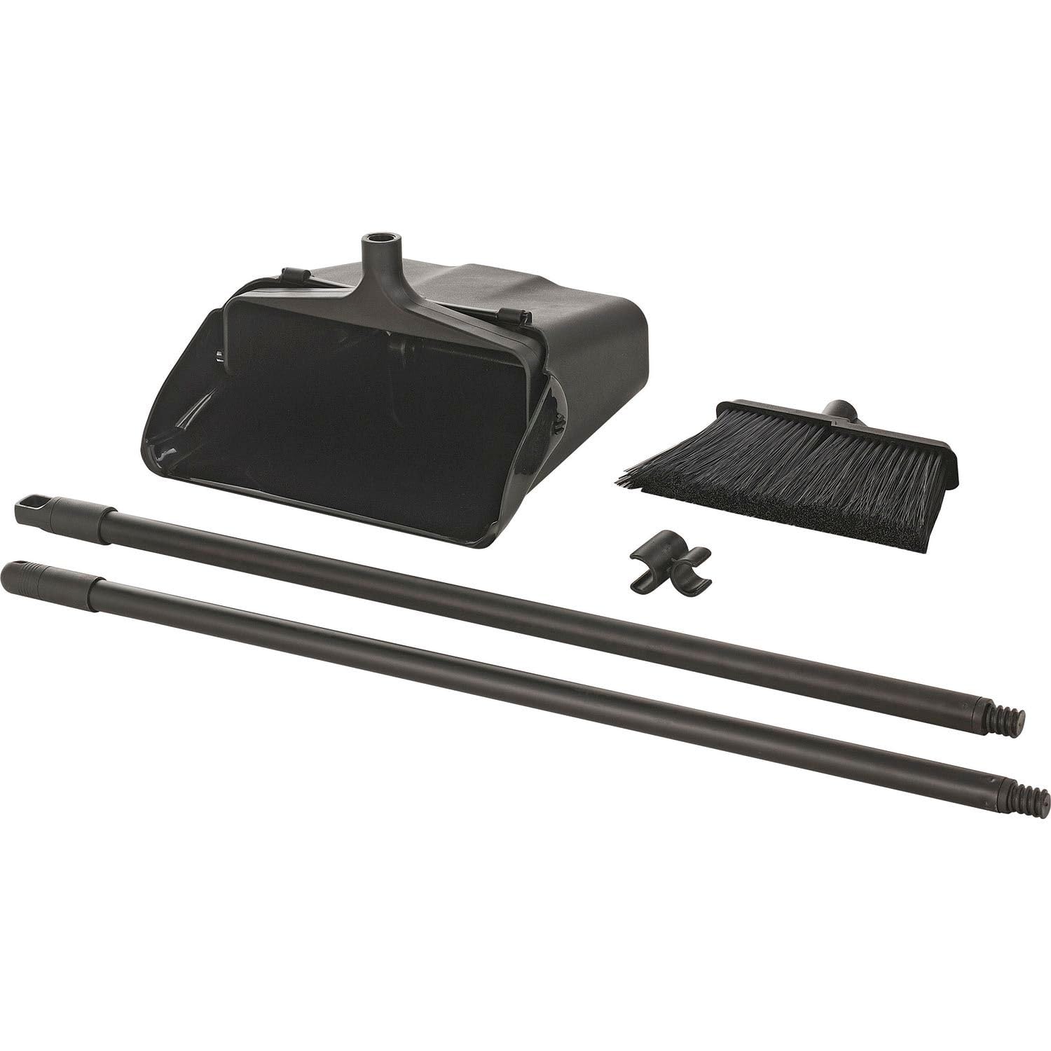 Global Industrial Upright Dust Pan & Lobby Broom Combo Kit