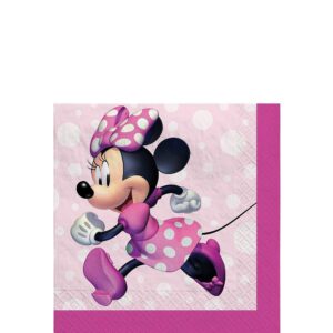 Minnie Mouse Forever Birthday Party Supplies, Serves 24 - Dessert & Lunch Paper Plates, Beverage & Lunch Napkins, Paper Cups, Tablecloth, & Banner - Disney Birthday Decorations Kit for Boys & Girls