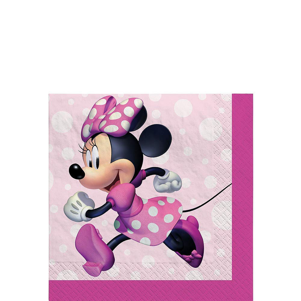 Minnie Mouse Forever Birthday Party Supplies, Serves 24 - Dessert & Lunch Paper Plates, Beverage & Lunch Napkins, Paper Cups, Tablecloth, & Banner - Disney Birthday Decorations Kit for Boys & Girls