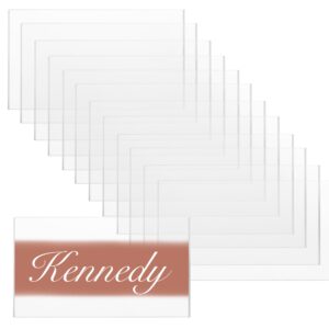 spec101 acrylic place cards - 2 x 3.5 inch rectangle acrylic blanks for acrylic signs and table place cards, 50pc