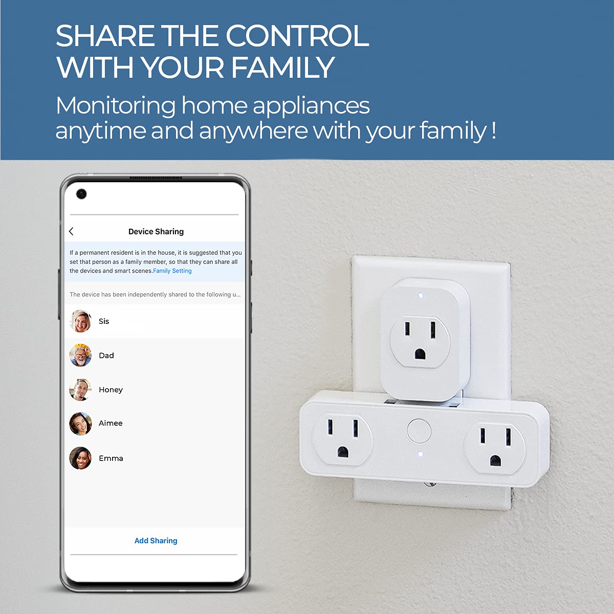 eco4life WiFi Dual Smart Plug, 2 Outlet Extenders with 2 USB Charging Port, Work with Alexa Google Home, no Hub Required (2 Outlets,2 USB Ports), ETL Certificate, White