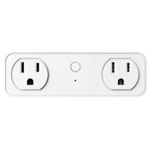 eco4life wifi dual smart plug, 2 outlet extenders with 2 usb charging port, work with alexa google home, no hub required (2 outlets,2 usb ports), etl certificate, white