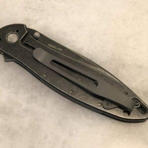 Gray Titanium Deep Pocket Clip & Screw Set For Kershaw 1660 Leek Frame Lock Only