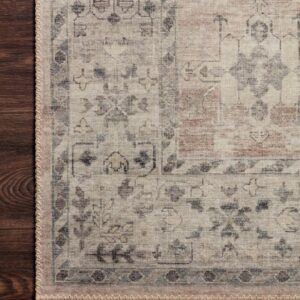 Loloi II Hathaway Collection HTH-03 Java / Multi 9'-0" x 12'-0", .25" Thick, Area Rug, Soft, Durable, Printed, Modern, Low Pile, Non-Shedding, Easy Clean, Living Room Rug