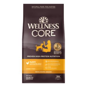 wellness core wholesome grains puppy recipe, 12 pound bag