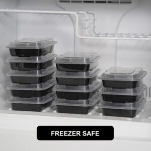 Freshware Meal Prep Containers [50 Pack] 1 Compartment Food Storage Containers with Lids, Bento Box, BPA Free, Stackable, Microwave/Dishwasher/Freezer Safe (28 oz)