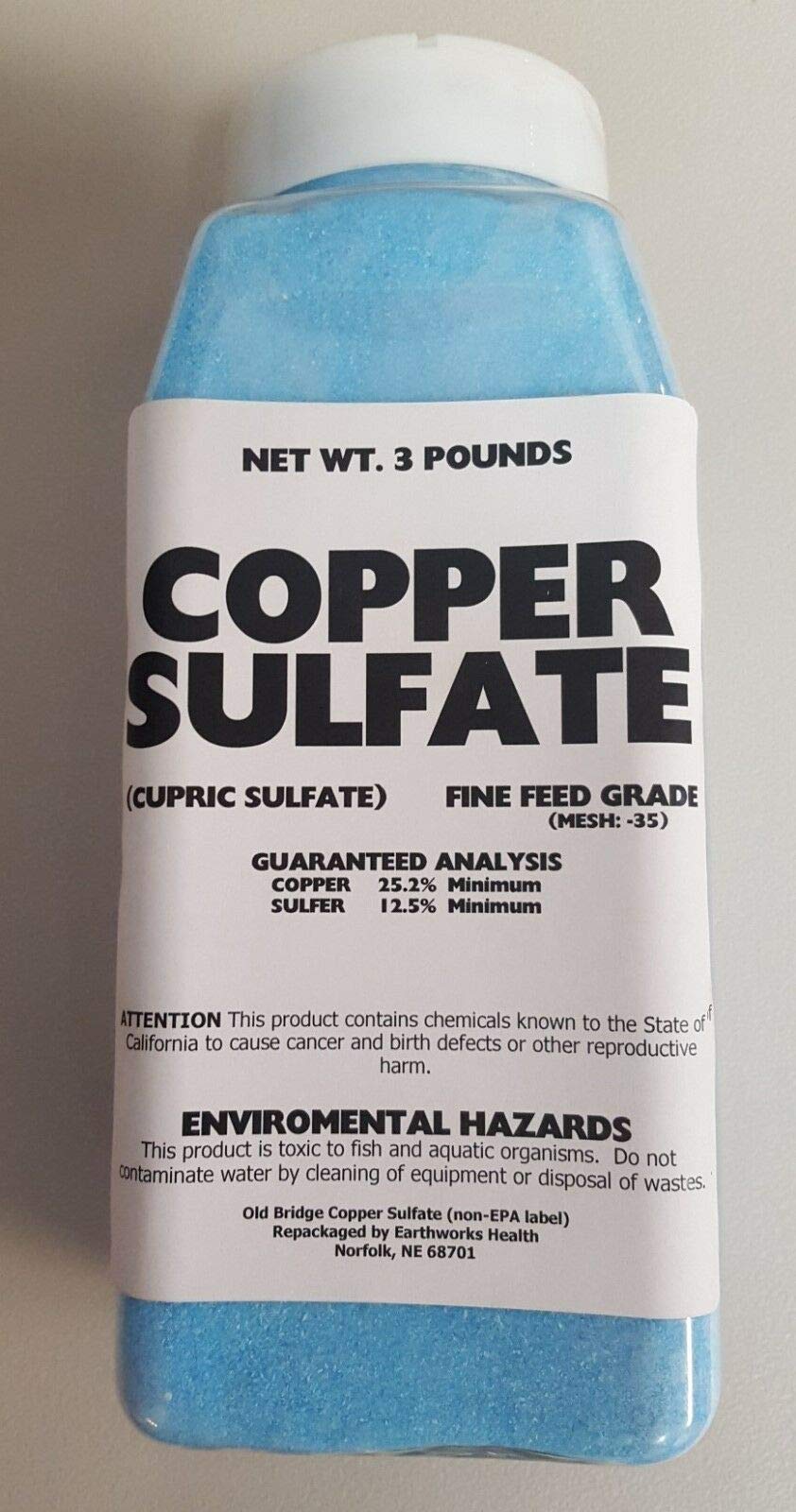 Copper Sulfate Fine Crystals 3lb Jar