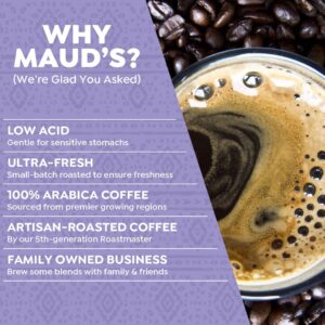 Maud's Organic Coffee Pods Variety Pack, 56 ct | 8 Assorted Coffee Flavors | 100% Organic Arabica Roasted Coffee | Solar Energy Produced Recyclable Pods Compatible with Keurig K Cups Maker