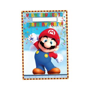 set of 20 classic video gamethemed happy birthday invitation cards & envelopes - lightweight (240g), postcard style invites for the perfect party pack