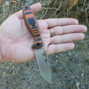 ESEE Xancudo S35V, Orange/Black G-10 3D Handle, Black Sheath (Orange/Black G-10, No Hole)