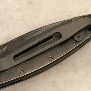 Gray Titanium Deep Pocket Clip & Screw Set For Kershaw 1660 Leek Frame Lock Only