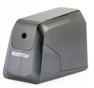 bostitch office battery pencil sharpener, 4x longer cutter life, tip saver technology, black (bps4-blk)