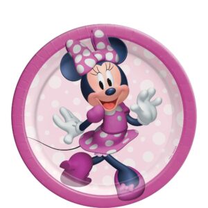 Minnie Mouse Forever Birthday Party Supplies, Serves 24 - Dessert & Lunch Paper Plates, Beverage & Lunch Napkins, Paper Cups, Tablecloth, & Banner - Disney Birthday Decorations Kit for Boys & Girls