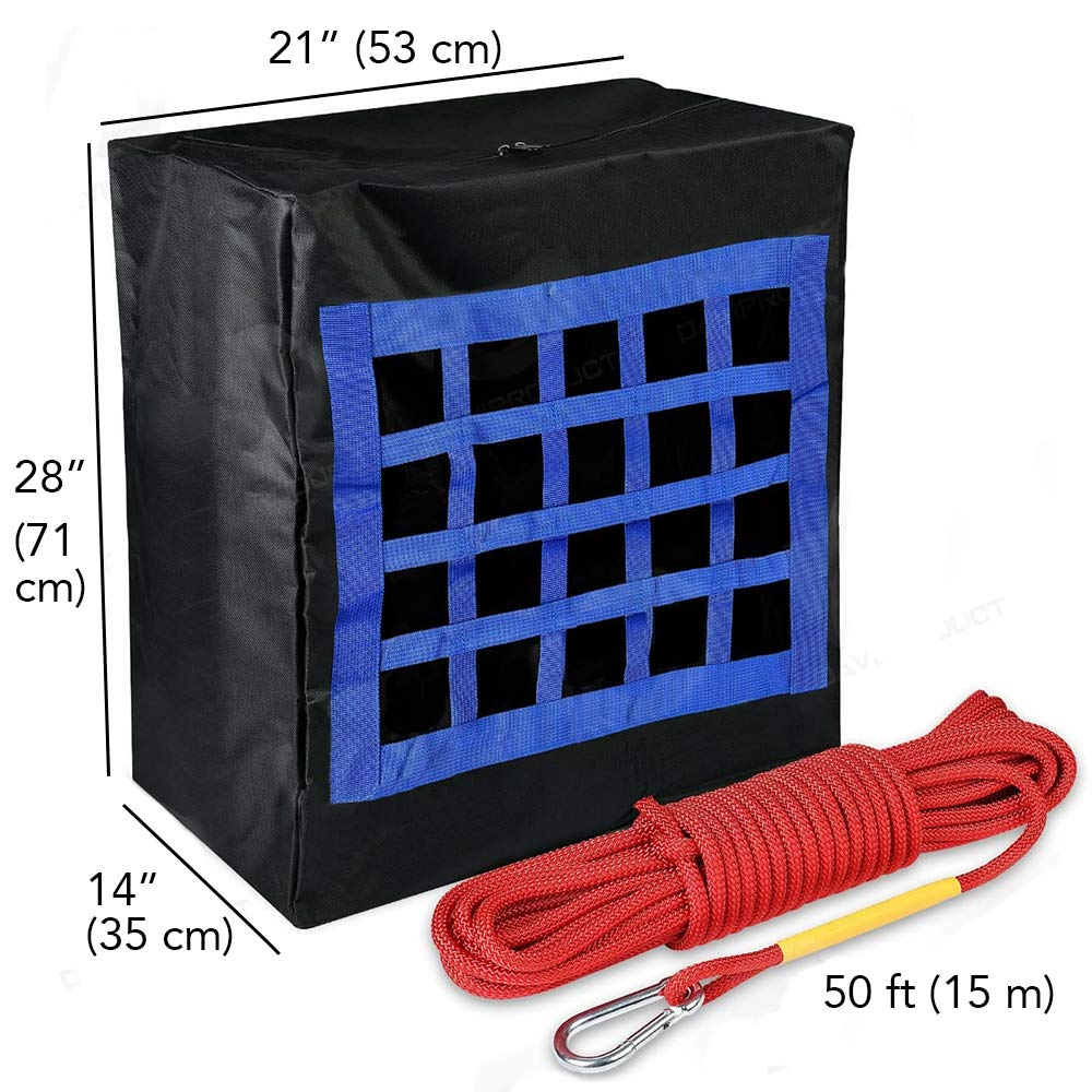 Emergency Escape Bag for Pets up to 100 Pounds - Rope 50ft Included - Safety Equipment Carrier - Rapid Rescue Bag for Pets Animals (Large 28"x21"x14")