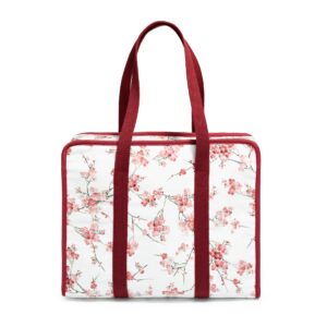 prym purpose, white floral project organizer bag, one size