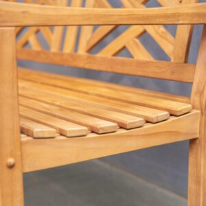 Cambridge Casual Isla 4-Foot Teak Wood Patio Bench Natural Teak