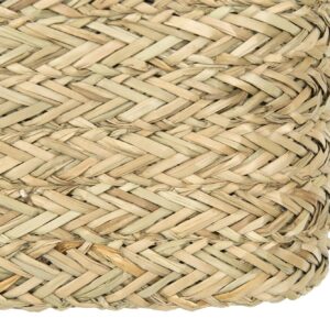 Creative Co-Op Handwoven Seagrass Wall Mount Baskets with Handles, Set of 2 Sizes, Natural