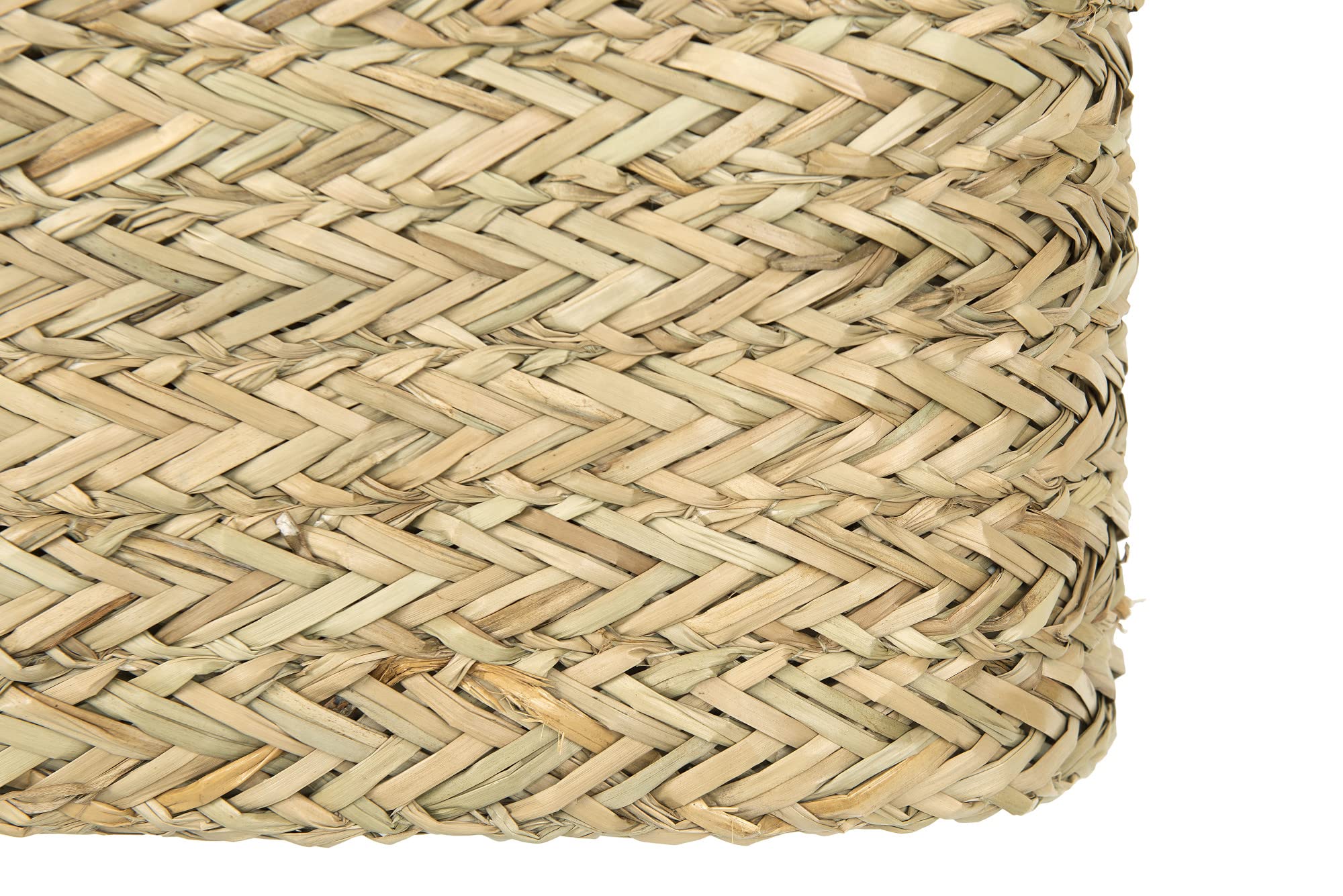 Creative Co-Op Handwoven Seagrass Wall Mount Baskets with Handles, Set of 2 Sizes, Natural