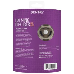 Sentry Calming Diffuser for Cats, Plug-in Cat Pheromone Diffuser, Reduces Stress and Bad Behavior, 30-Day Release